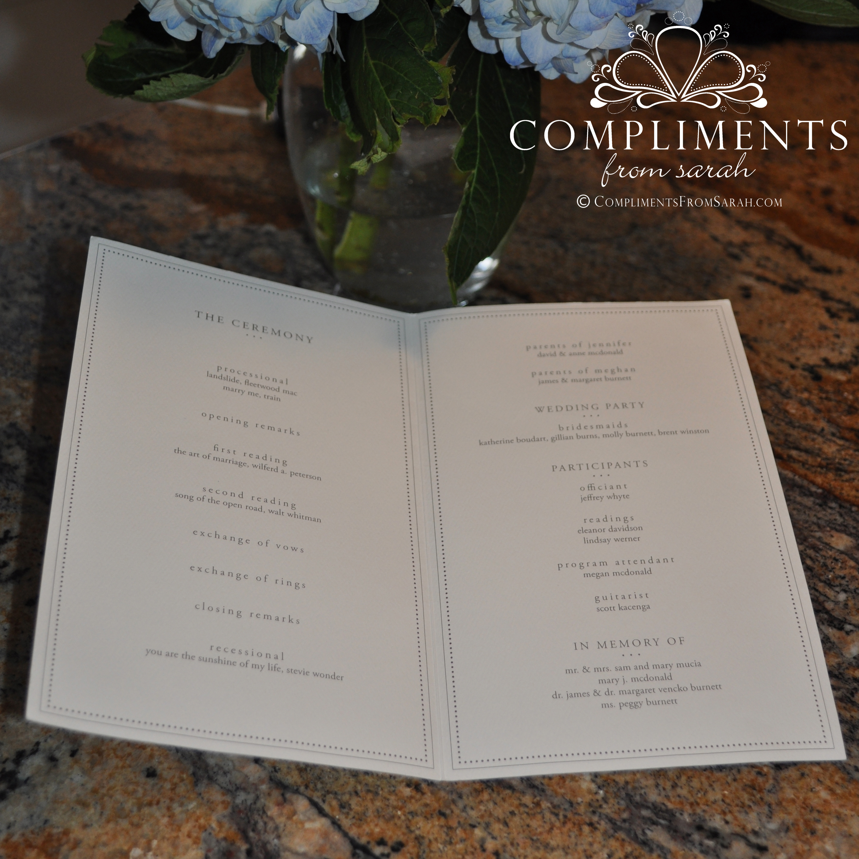 a wonderful wedding | Compliments